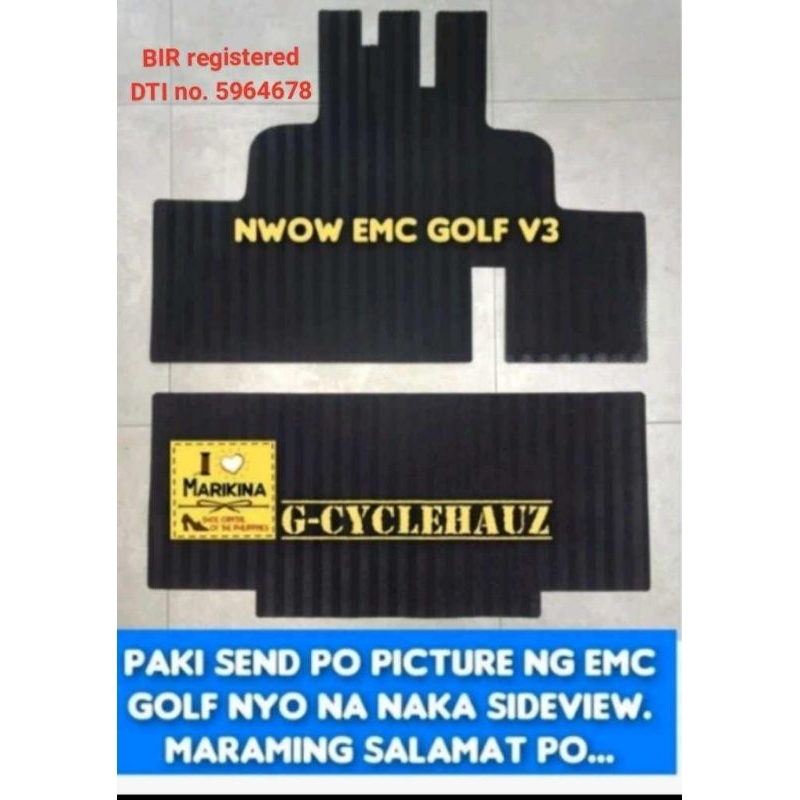 NWOW EMC GOLF 1 / GOLF PRO FULL RUBBER MATTING | Shopee Philippines