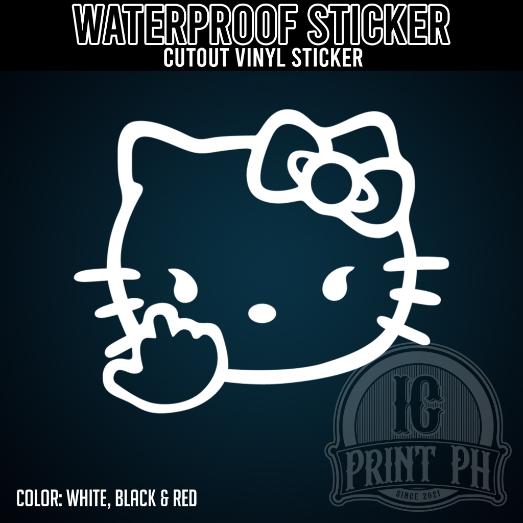 Sticker HELLO KITTY Waterproof Cutout Vinyl Sticker | Shopee Philippines