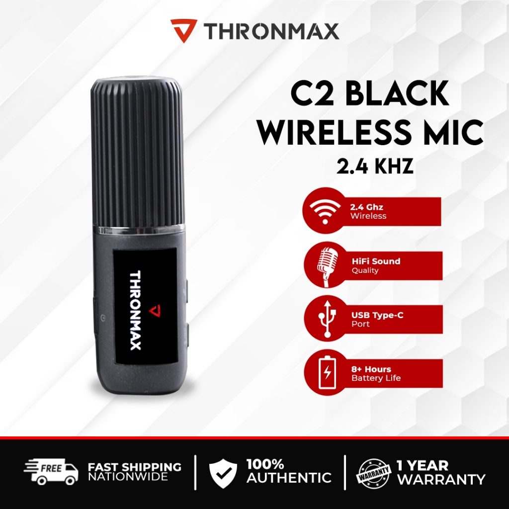 THRONMAX C2 SPACE 2.4 G WIRELESS MICROPHONE | Shopee Philippines