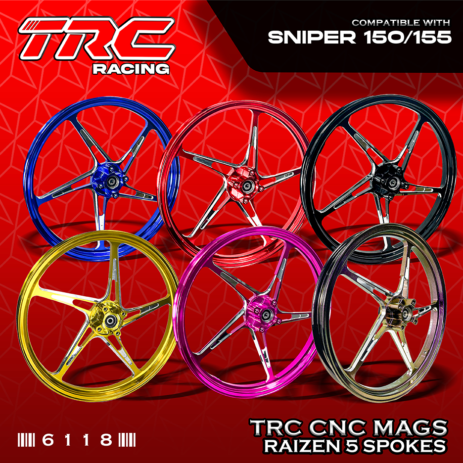 TRC SNIPER 155/150 CNC Mags Raizen 5 Spokes 1.6 x 1.6 x 17 Malaysian ...