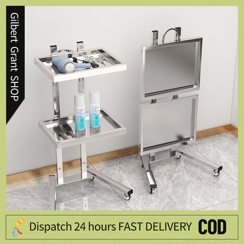 Movable stainless medical trolley cart foldable with wheels organizer ...