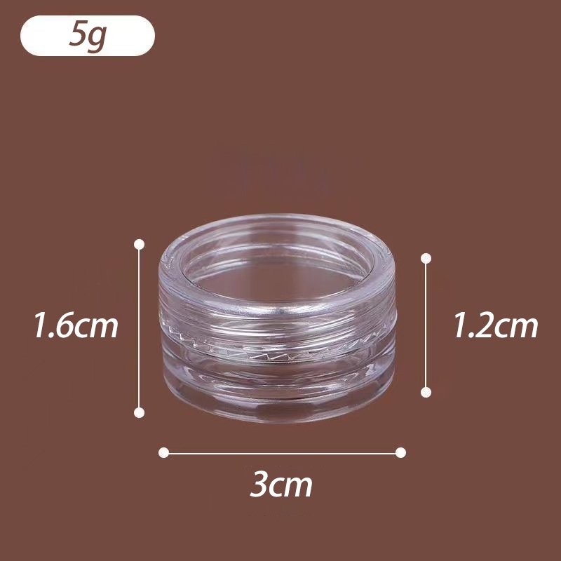 【5g 10g 20g】Clear Acrylic Makeup Container Cream Jar Tub Small Round ...