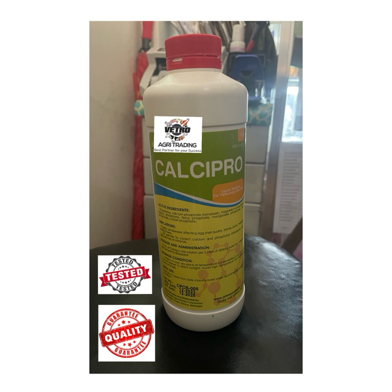 Calcium phosphate - CALCIPRO ORAL SOLUTION 1lts(Chickens,Ducks ,Quail ...