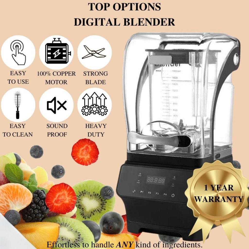 High Performance Power Blender Heavy Duty Digital Ice Crusher Juice ...
