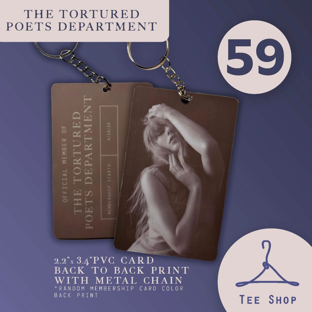 Taylor Swift The Tortured Poets Department TTPD PVD Card | Shopee Philippines