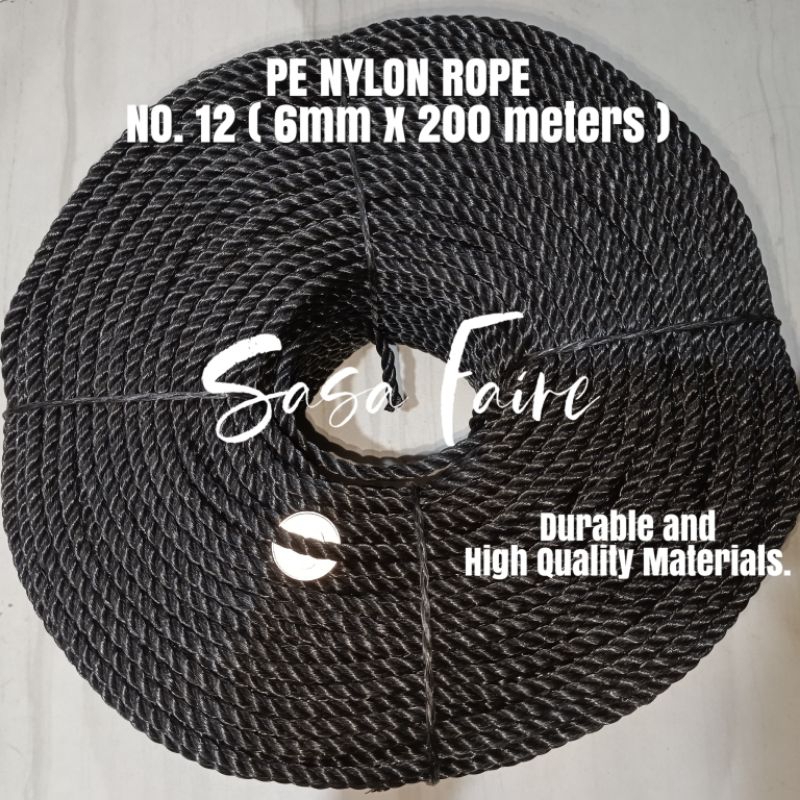 PE NYLON Rope #12 (6mm x 200 meters) Tali / Lubid / Sampayan / Polyethylene | Shopee Philippines