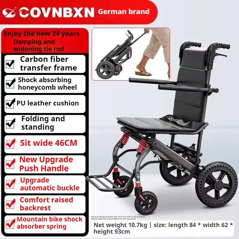Foldable and lightweight wheelchair for elderly people, travel and ...