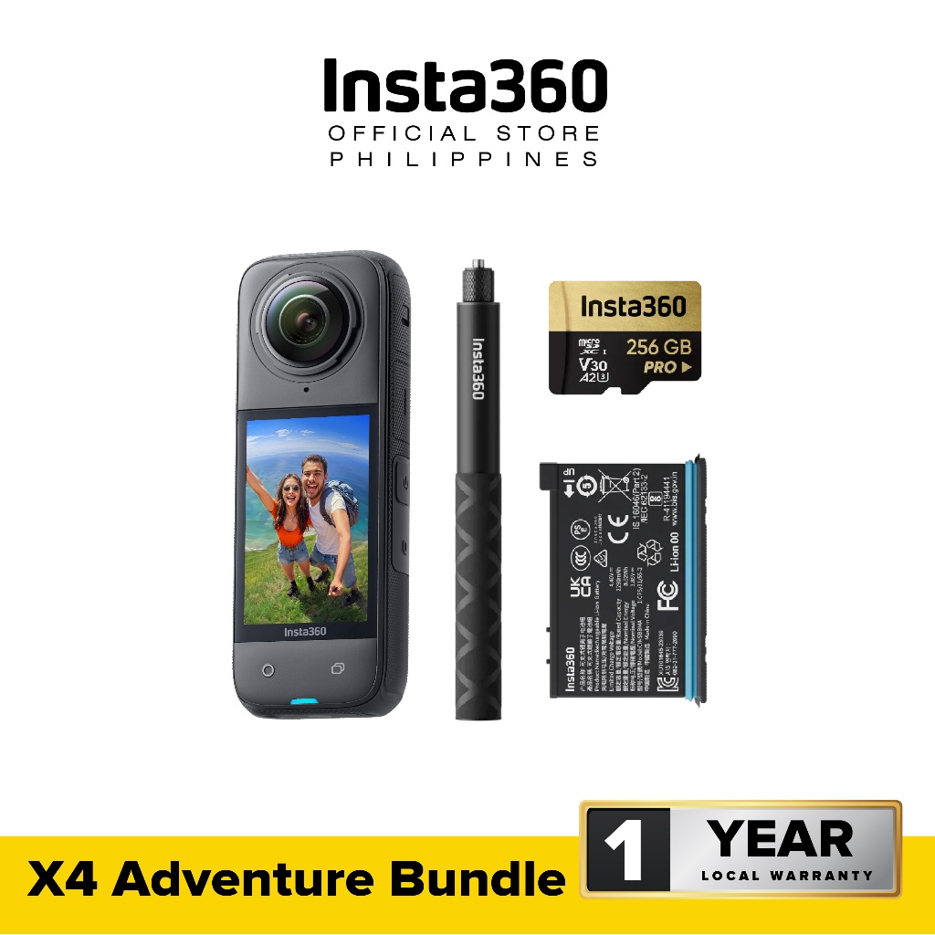 Insta360 X4 Waterproof Action Camera with 8K Resolution and 360° Active ...