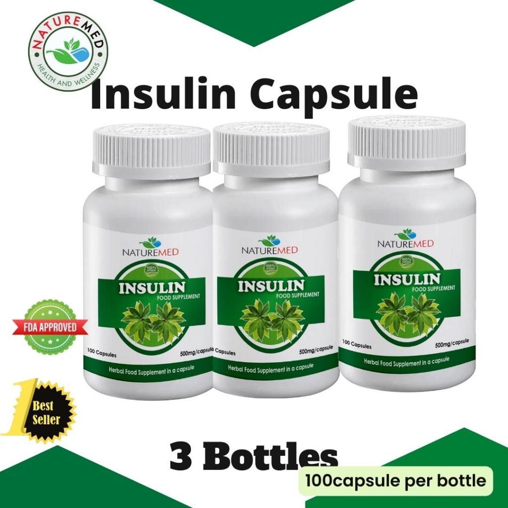 3 Bottles Naturemed insulin capsule (Anti-Diabetes Capsule) | Shopee ...