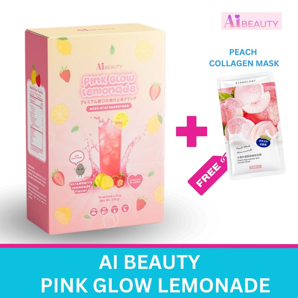 AiBeautyOfficialPh Beauty Pink Glow Lemonade Collagen Drink Powder ...