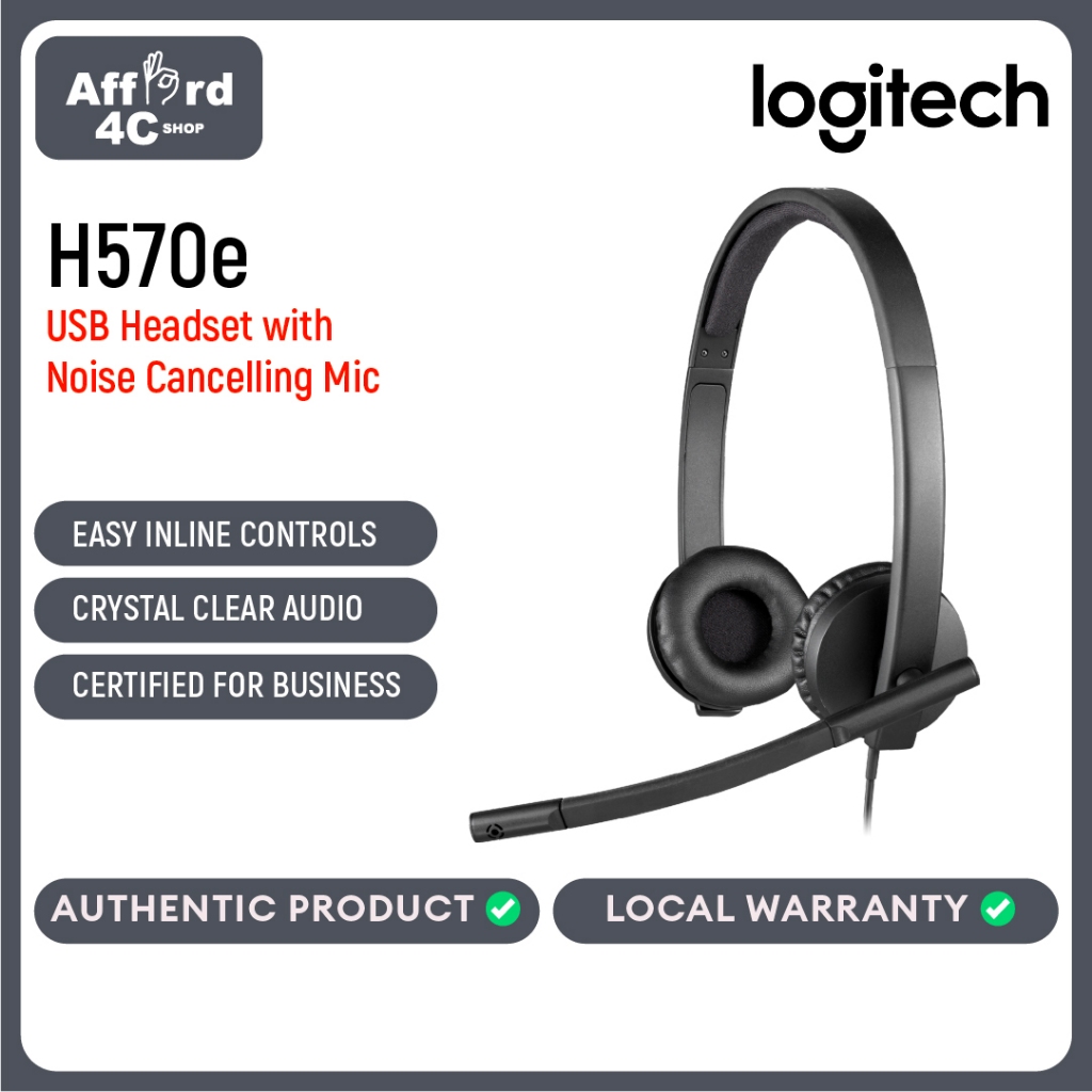 Logitech H570E USB Stereo Headset | Shopee Philippines