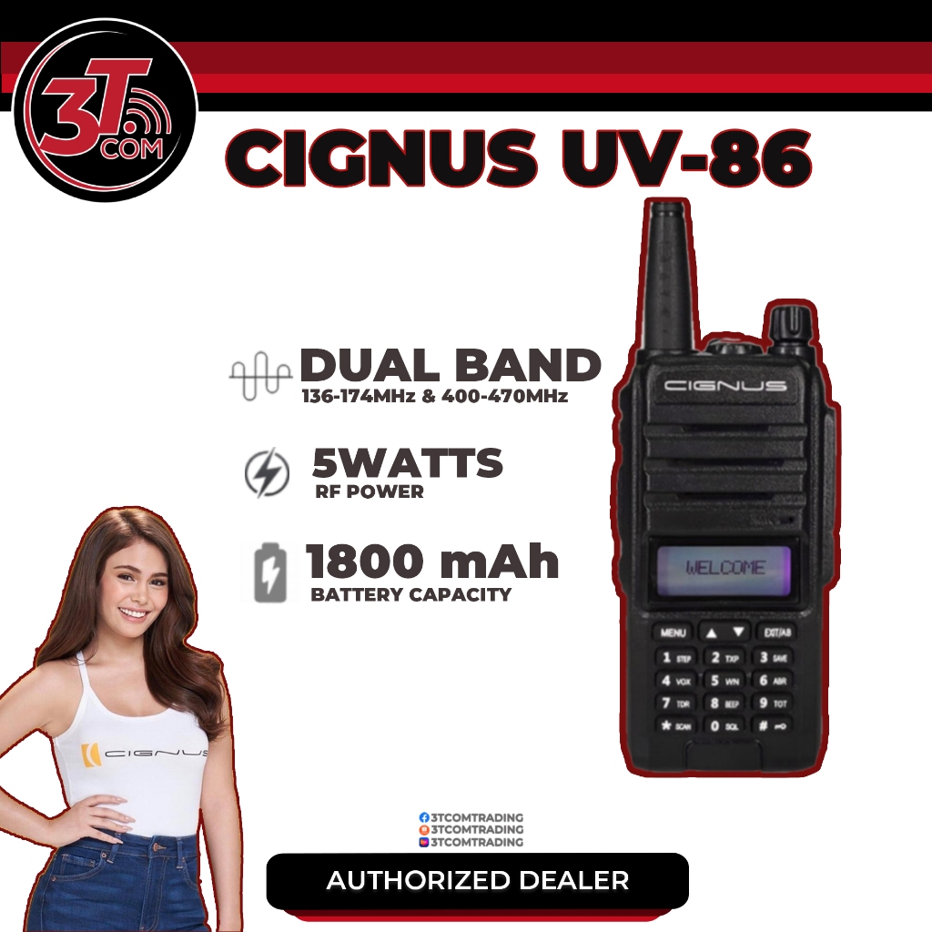 CIGNUS UV86 PROMO DUALBAND VHF/UHF FREQUENCY | Shopee Philippines