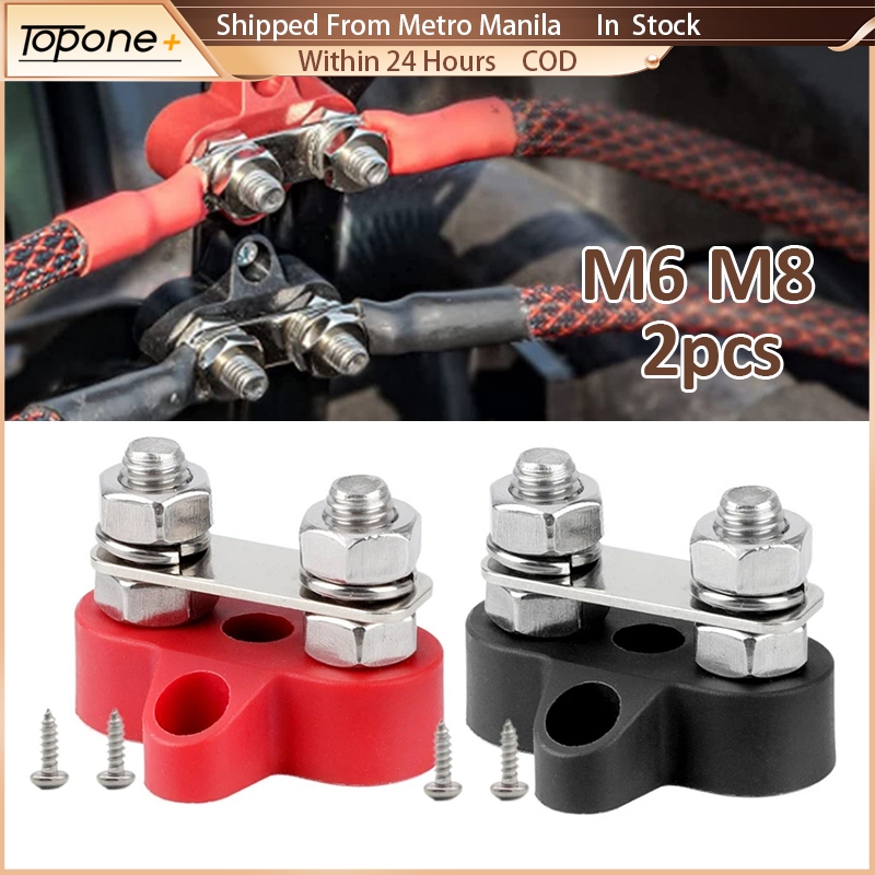 M6 M8 Terminal Block Studs Bus Bar Positive Negative Power Distribution Stud For RV Truck Boat ...