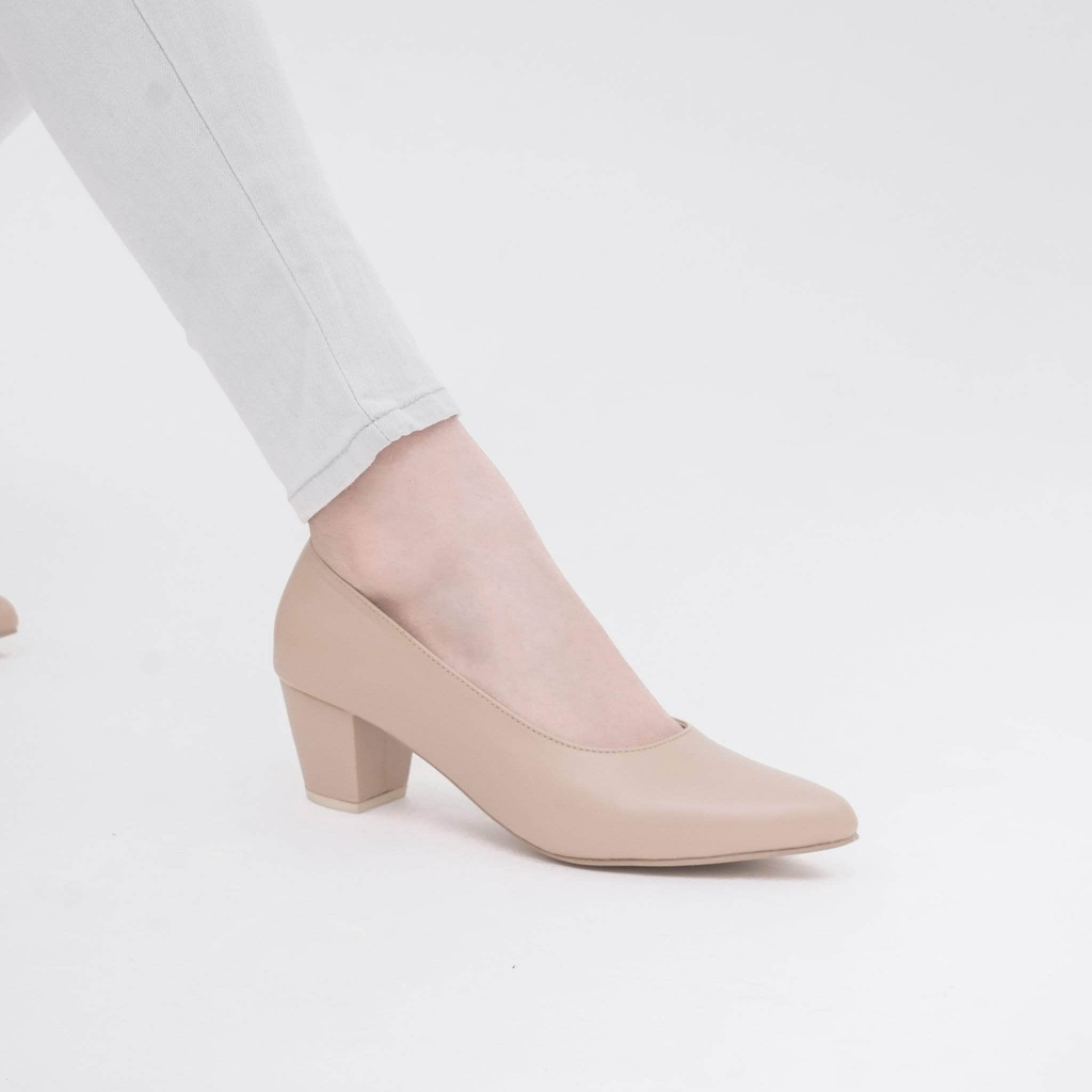Aztrid Sandy Women Comfy Pointed Block Heel Shoes | Shopee Philippines