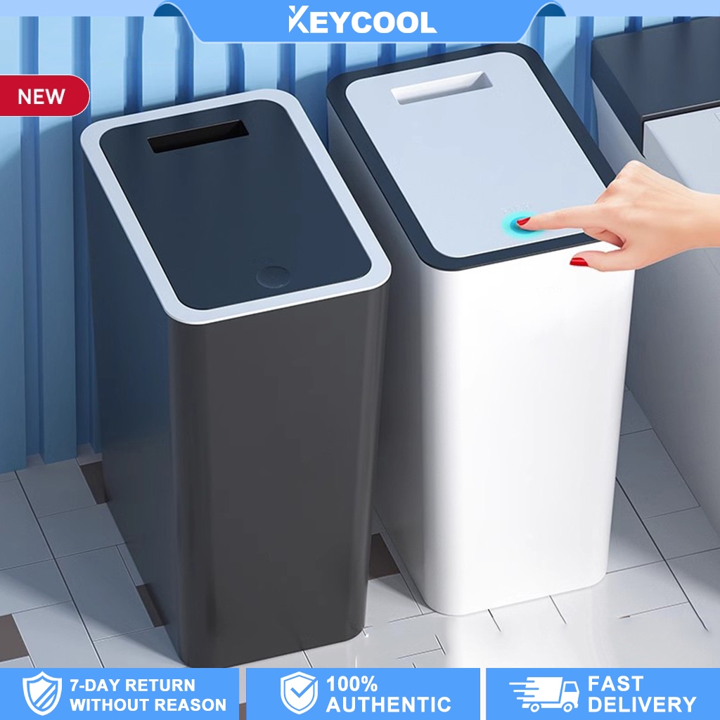 Keycool Nordic Trash Can with Cover Large Press-type Trash Bin ...