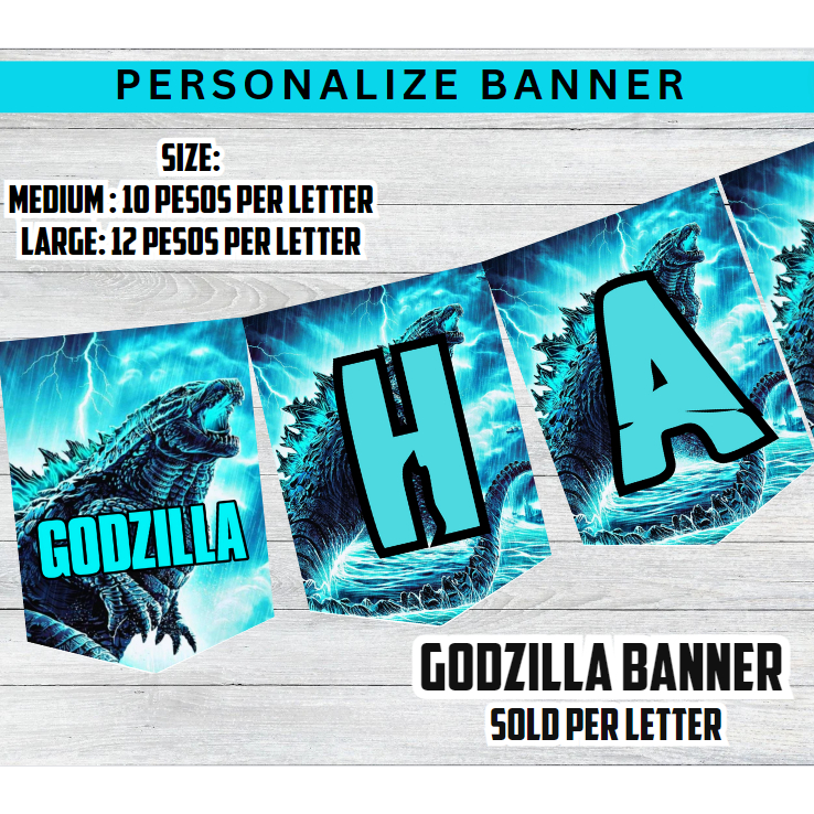 Godzilla Banner Happy Birthday Banner Decoration for Birthday party ...