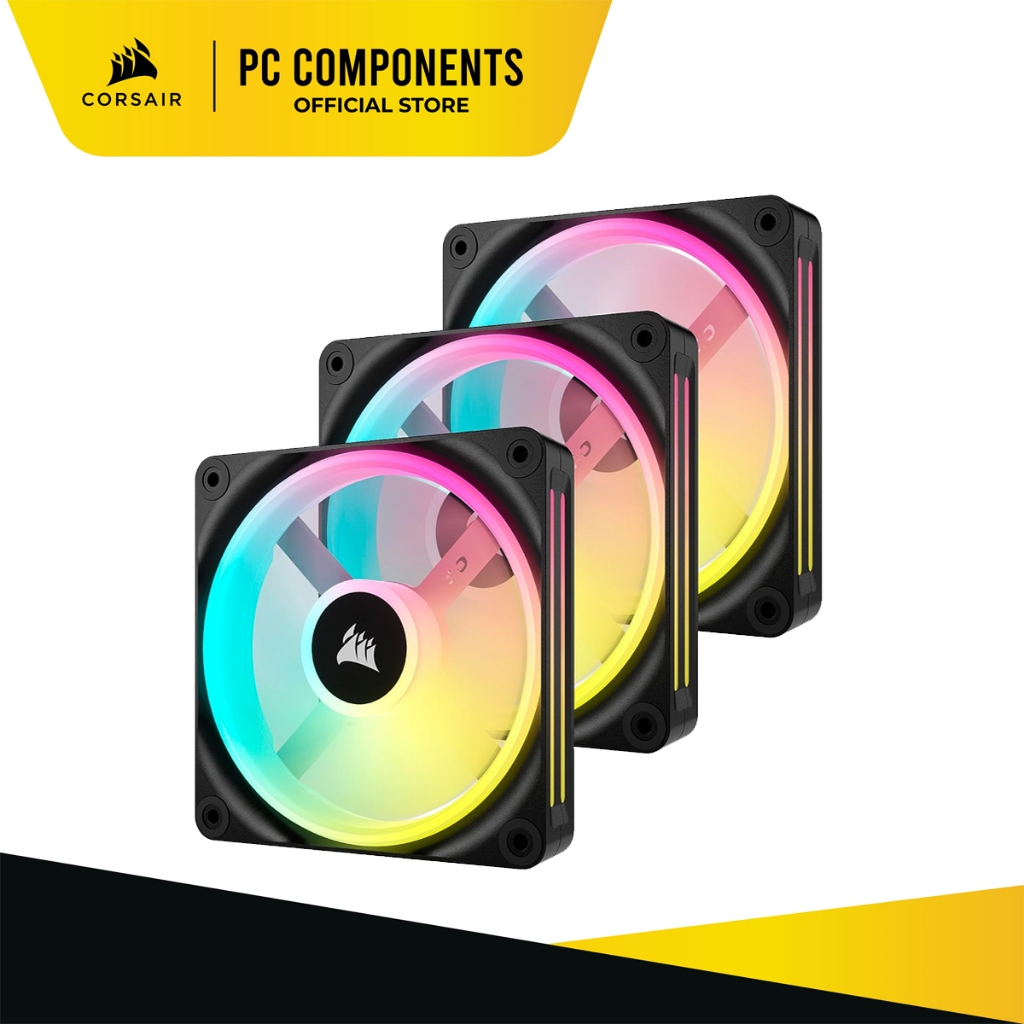 CORSAIR iCUE LINK QX120 RGB 120mm Magnetic Dome RGB Fans - Triple Fan ...