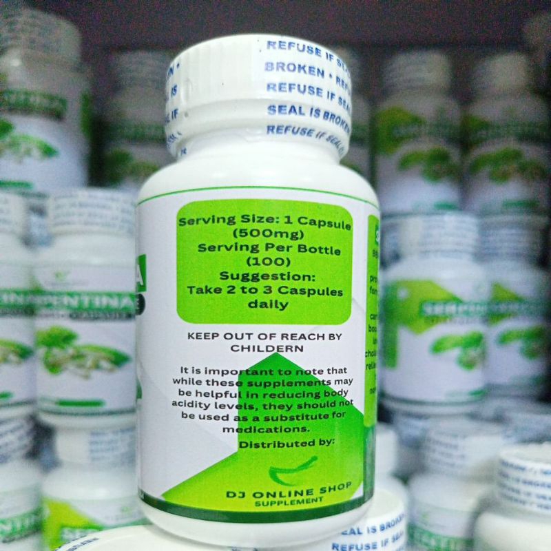 Serpentina Capsule 500mg Herbal | Shopee PH