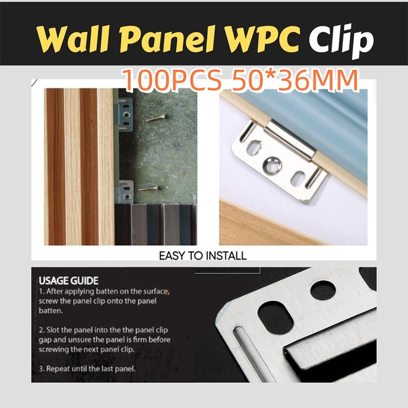 100Pcs Large Size Metal Fluted Panel Clip, Stainless Steel Metal Clip ...