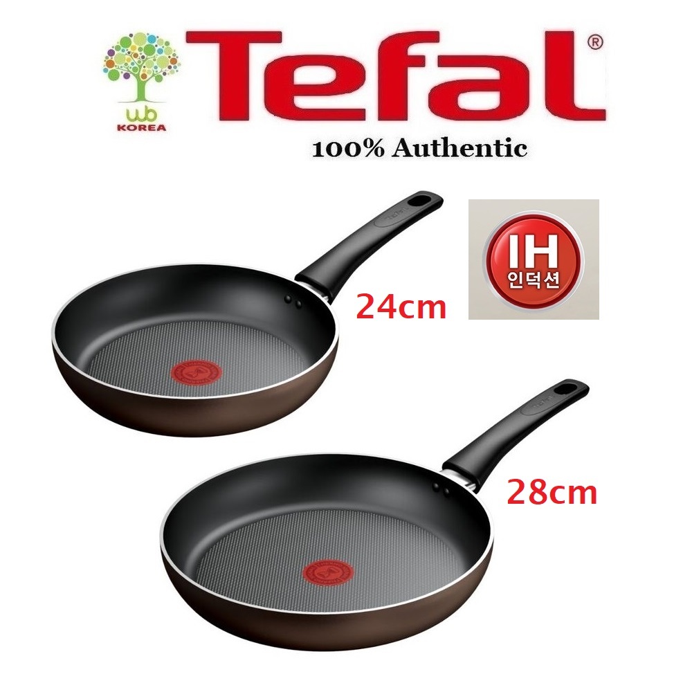 TEFAL NEW INNOVATIO Titanium Non-stick Induction Fry Pan 2 Piece Set 24cm + 28cm | Shopee ...