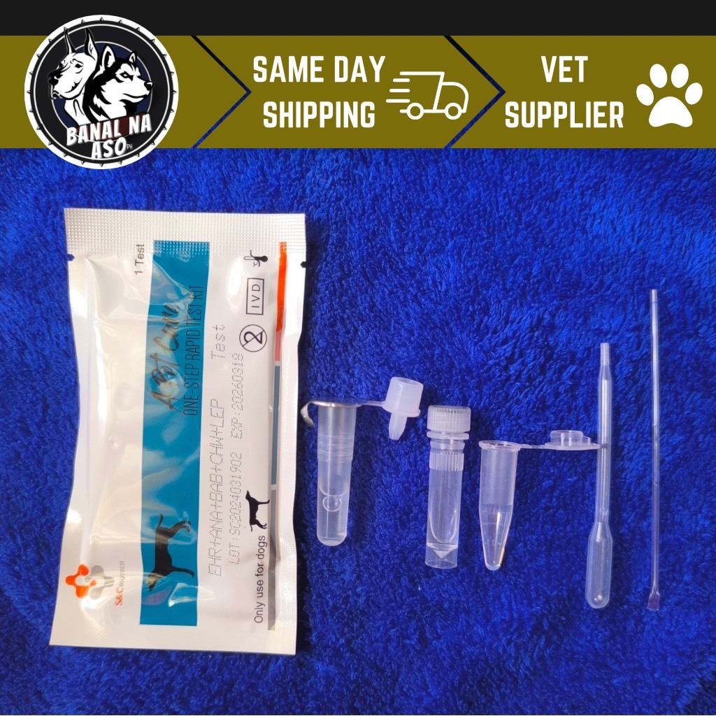 EHR/ANA/BAB/CHW/LEPTO (5in1) Dog Test Kit Combined (100% accurate ...