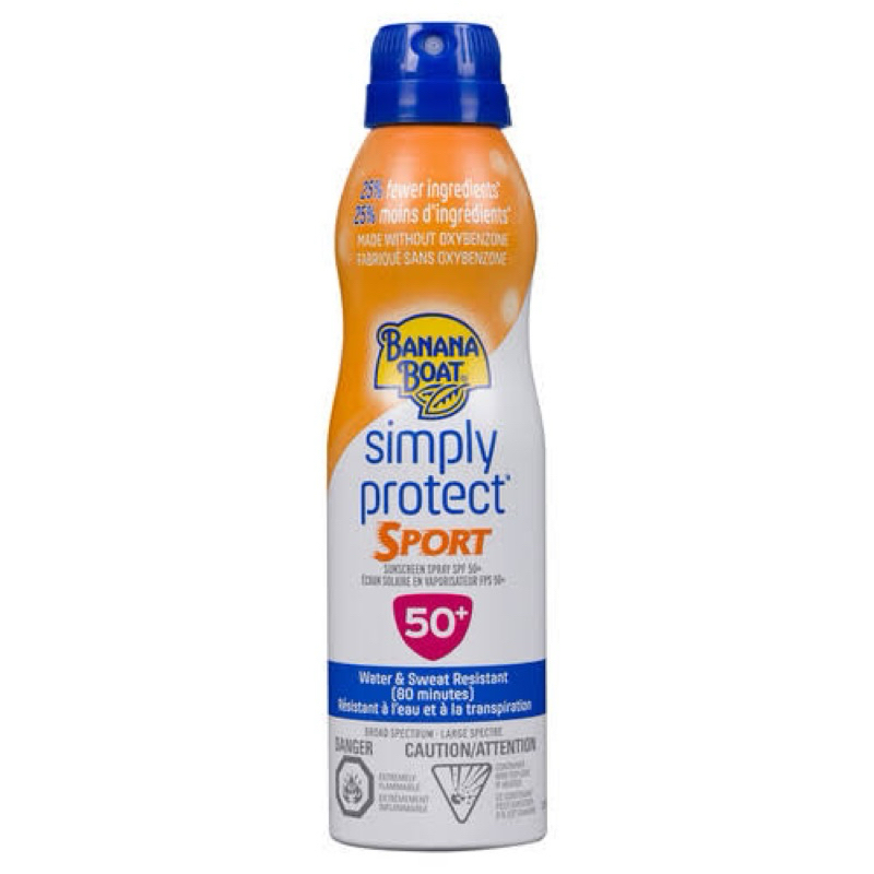 BANANA BOAT Simply Protect Sport Sunscreen Spray SPF 50+ 170g | Shopee ...