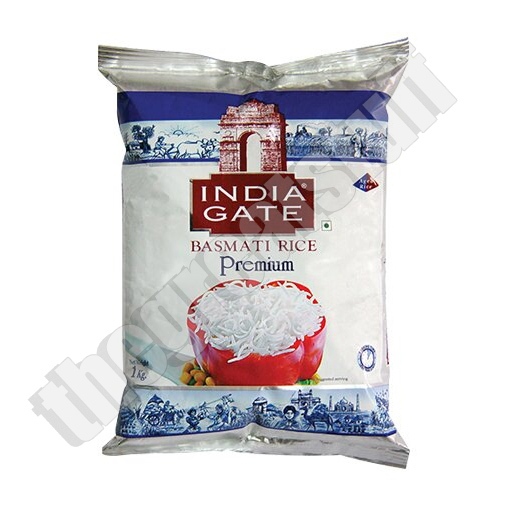 India Gate Premium Basmati Rice 1kg (Long grain) white and aromatic ...