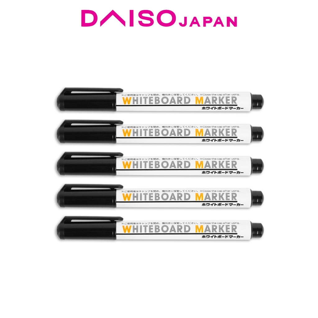 Daiso Whiteboard Markers (Black, 5 pieces) | Shopee Philippines