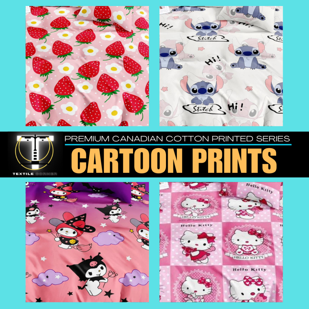 TEXTILE CORNER PH PREMIUM CANADIAN COTTON PER YARD | CARTOON PRINTS (1-35) | Shopee Philippines