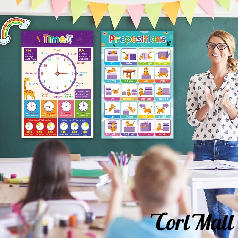 16pcs Educational Preschool Posters Charts For Preschoolers Toddlers ...