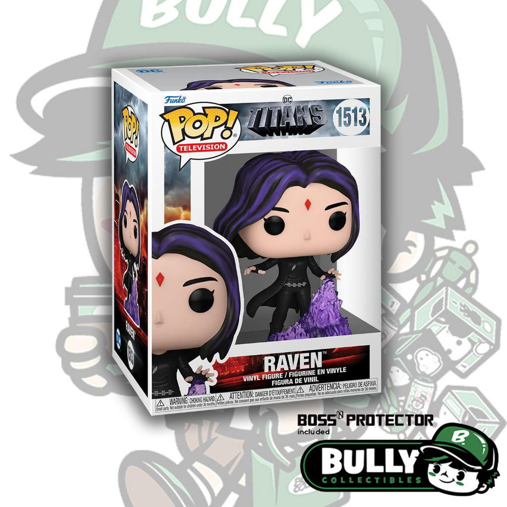 Funko POP! Television: DC Titans - Raven 1513 With Boss Protector ...