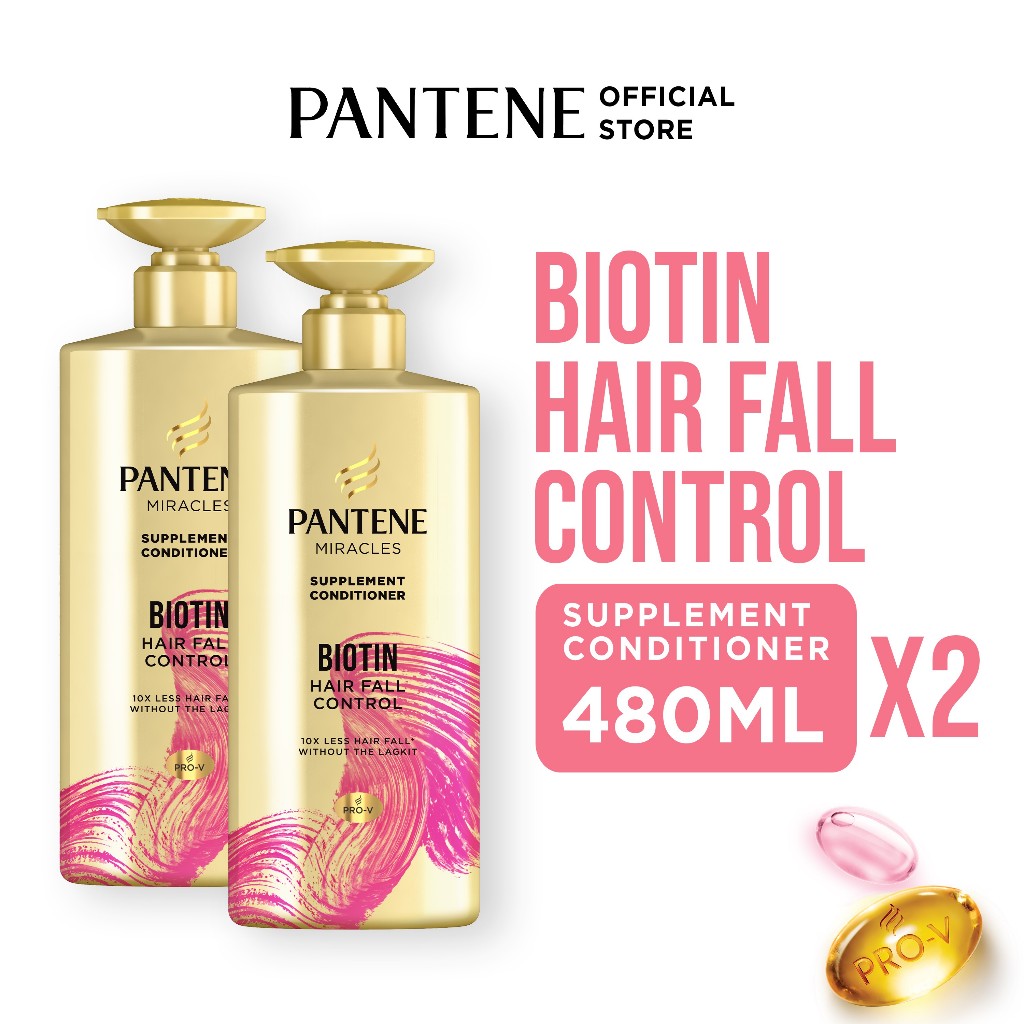 Pantene Miracles Supplement Conditioner Biotin Hair Fall Control Hair ...