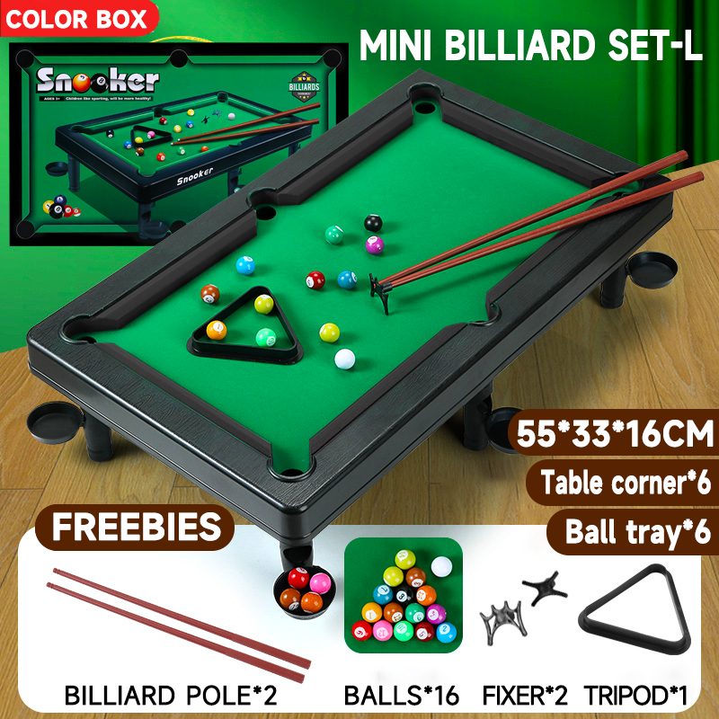 Yowxii S/M/L Mini Billiard Table Set For Kids Billiard Ball Snooker ...