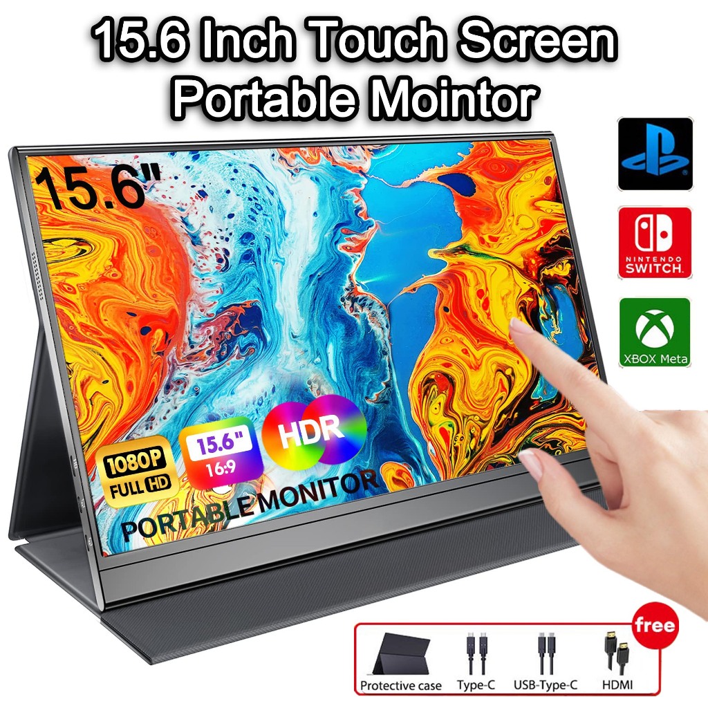 EXPOSE Portable Monitor Touch Screen for laptop 15.6inch Ultra-Thin for ...