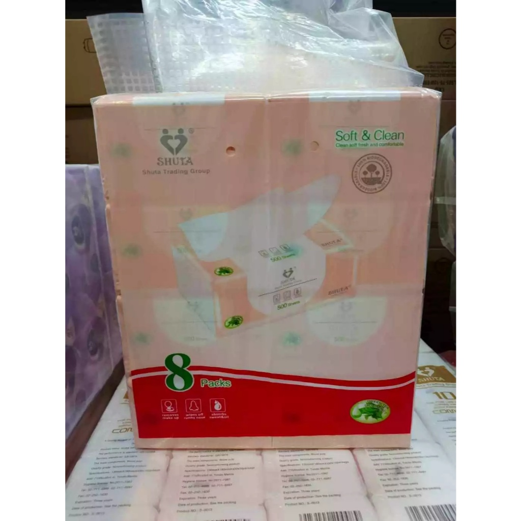 Green Tea Tissue Box Sof and Clean Tissue 500's Shuta S-0025 Good ...