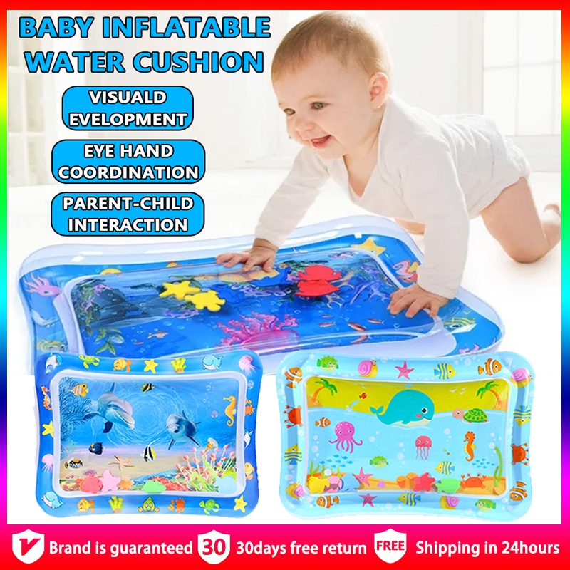 1 PCS Water Mat Inflatable Water Mat for Baby PVC Marine Animal Baby ...