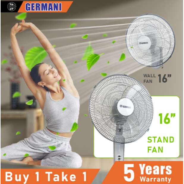 Germani High Quality 3 Blade Strong Wind Stand Fan and Wall Fan High ...