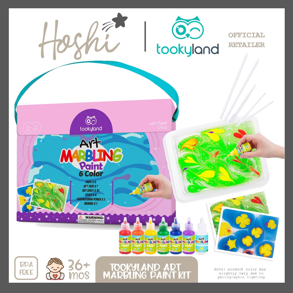 Hoshi Baby x Tookyland Art Marbling Paint Kit, Arts & Craft Toy for ...