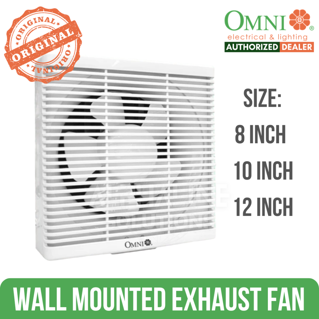 Omni Wall Mounted Exhaust Fan 8" 10" 12" XFW-200 XFW-250 XFW-300 ...
