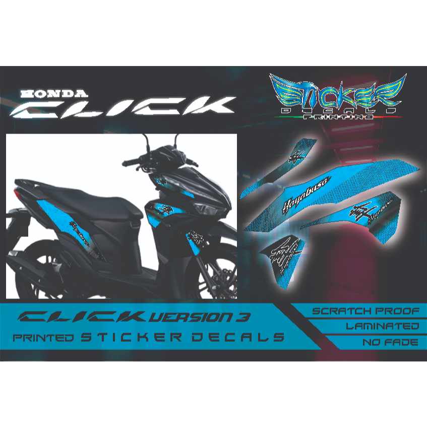 honda Click v3 Sticker Decals (Hayabusa) | Shopee Philippines
