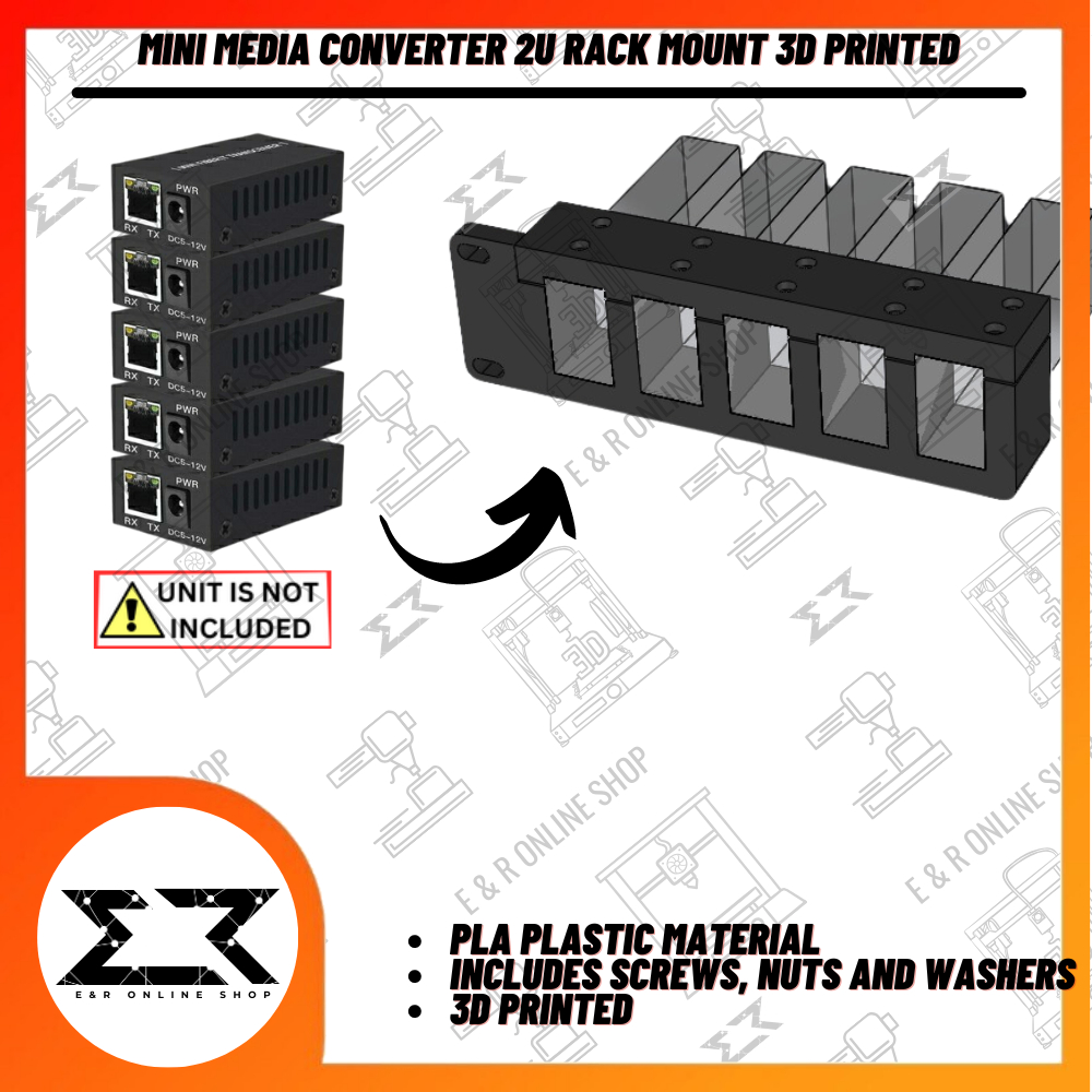 Mini Media Converter 2U Rack Mount 3D Printed | Shopee Philippines