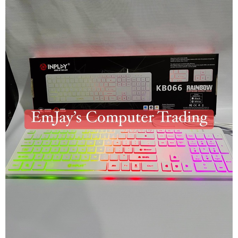INPLAY KB066 RGB KEYBOARD - WHITE | Shopee Philippines