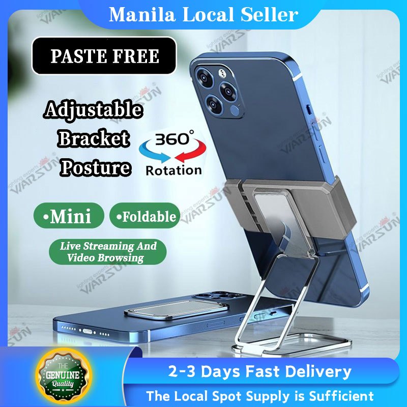 Back Clamp Phone Stand 360°Rotating Holder stand Folding Metal ...