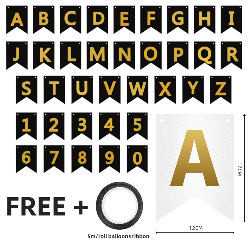 DIY Letter A-Z Banner Birthday Party Theme Decoration Valentine Day ...