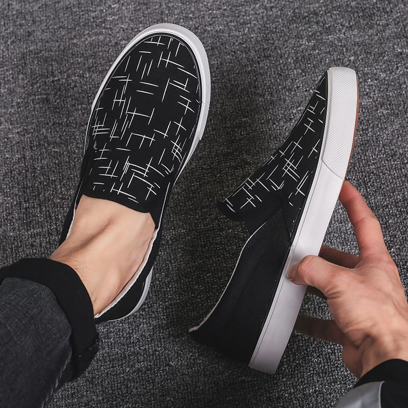 JEIKY Men's Geometric Mesh Loafers Denim Slip ons #M230 (Standard Size ...