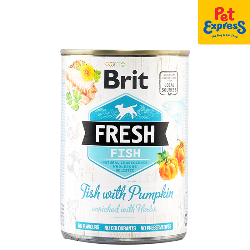 Brit Fresh Fish with Pumpkin Wet Dog Food 400g (2 cans) | Shopee ...