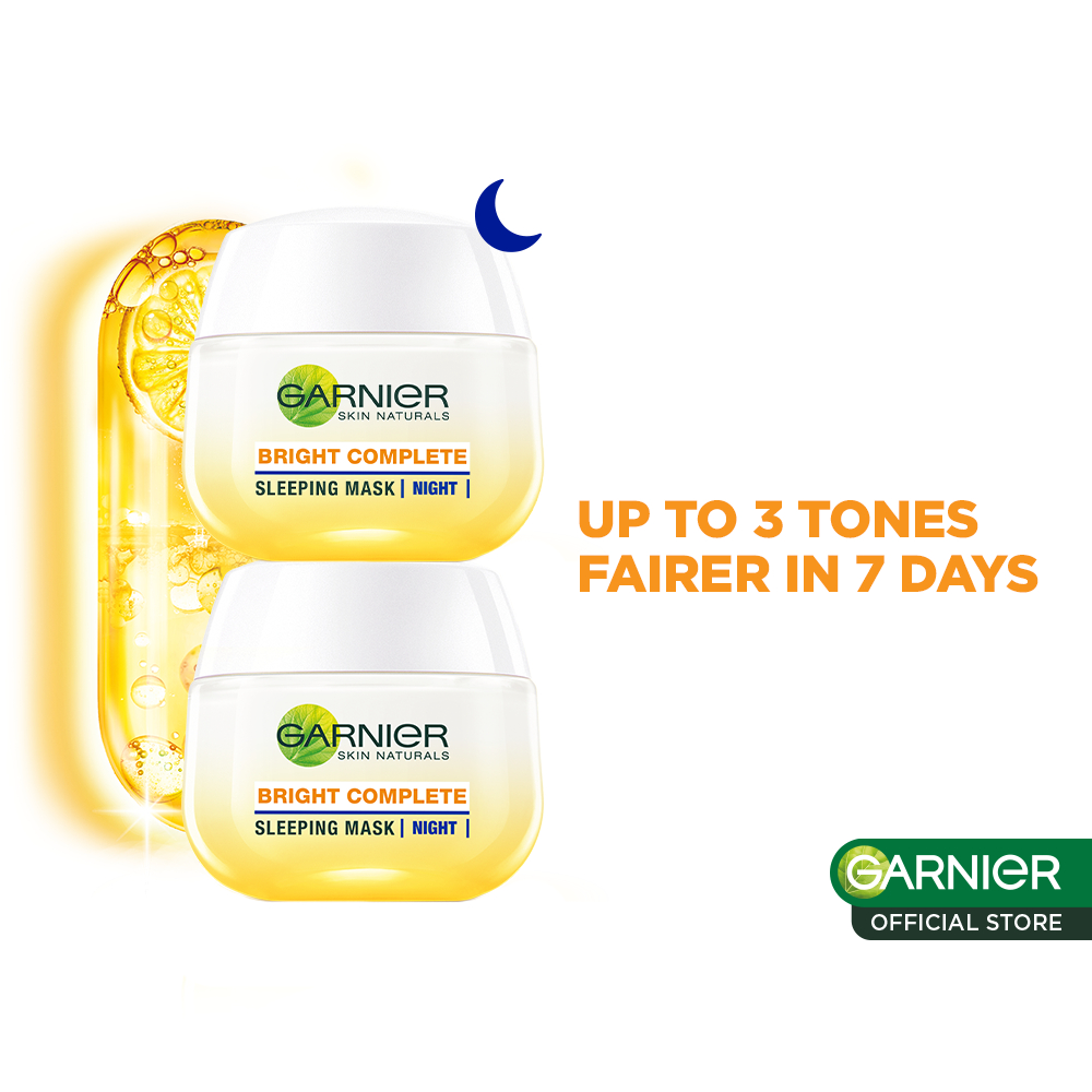 Garnier Bright Complete Night Cream Face Moisturizer 50ML Twin Pack ...