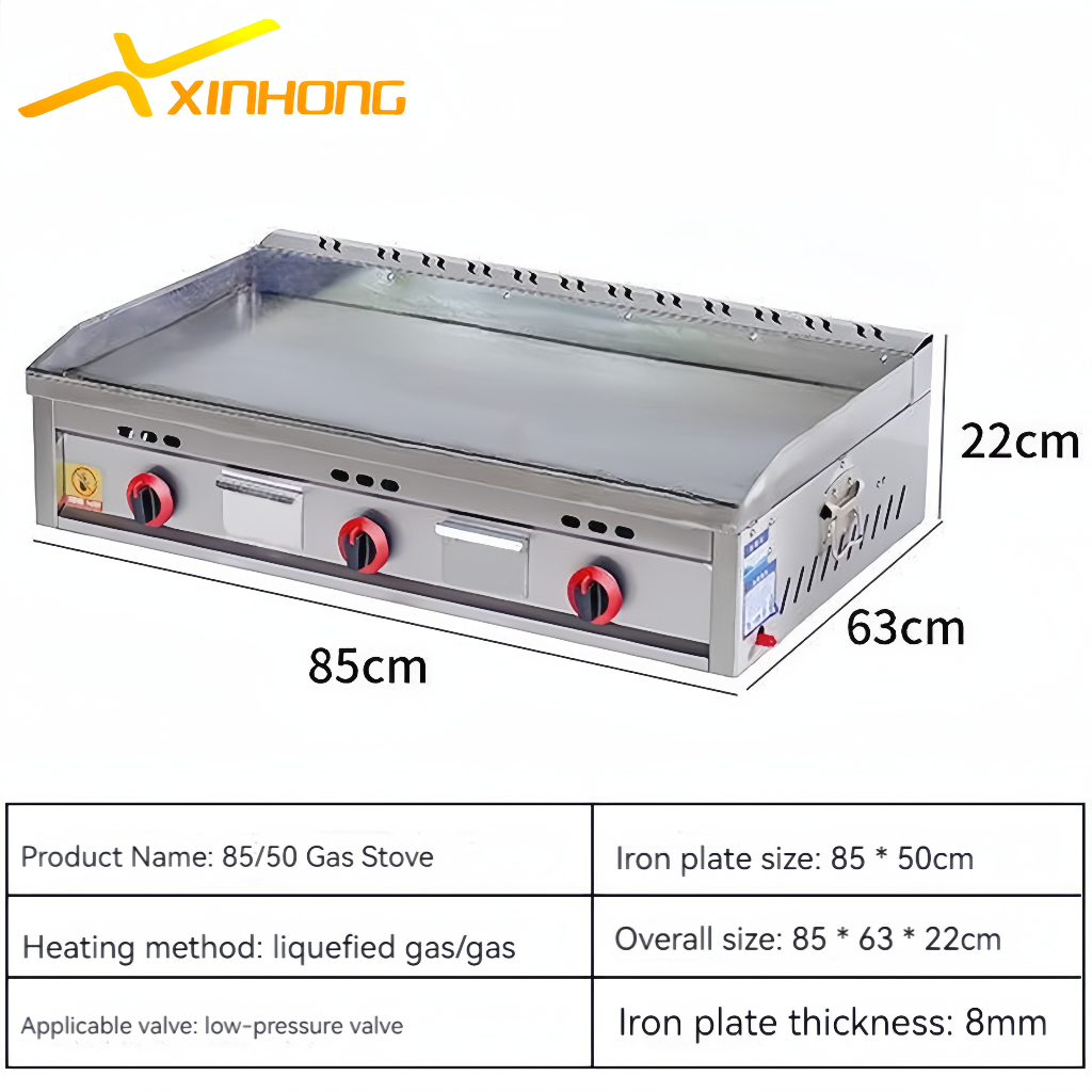 304 stainless steel griddle multifunction gas type burger grill ...