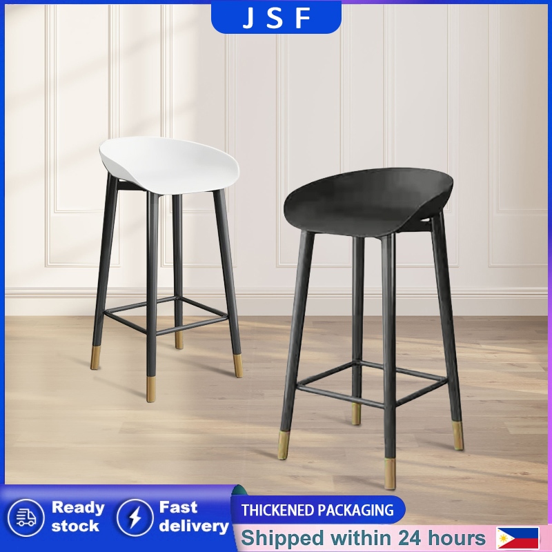 JSF Modern Nordic Bar Stool High Chair Bar Table Chair High Stool Front ...