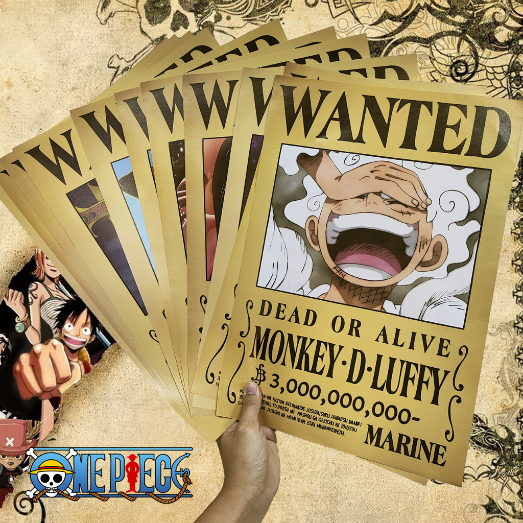 24 pieces a set of animation One Piece wanted order poster wall ...